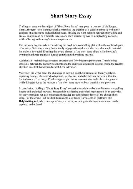 Short Story Analysis Essay Example.pdf