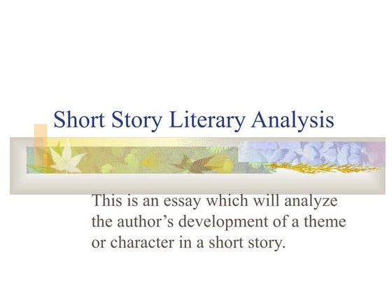 Literary analysis | PPSX