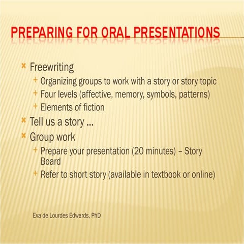 Short Story Presentation | PPT