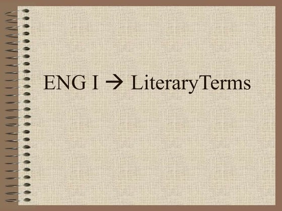 Literary Elements | PPT
