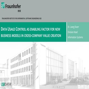 Data Usage Control as enabling factor for new business models in cross ...