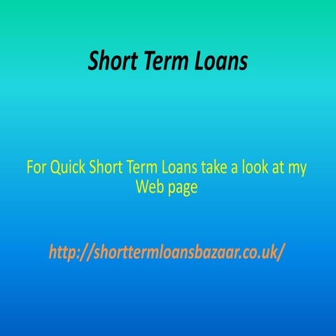 Short term loans | PPTX