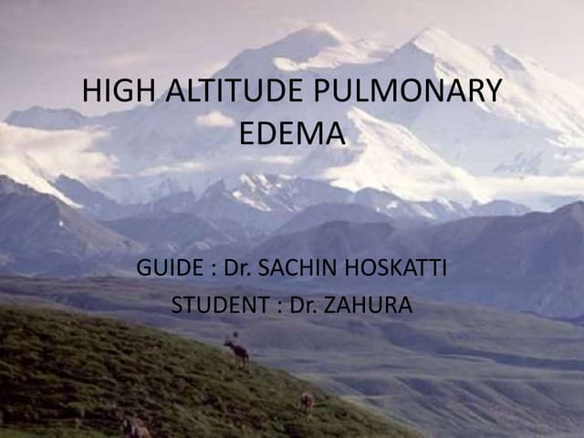high altitude physiology and related sickness | PPTX