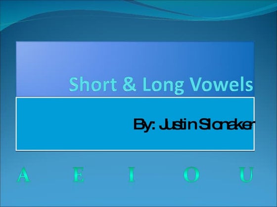Short vowels | PPT