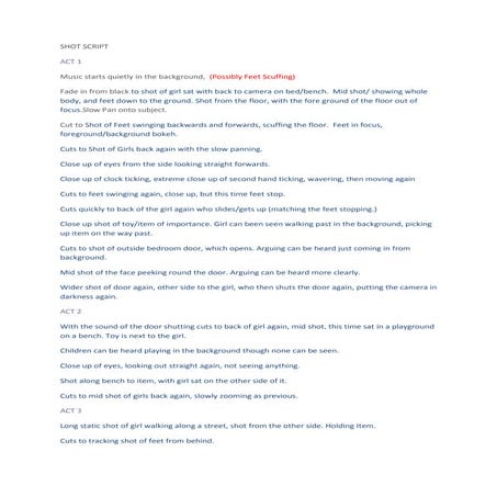 Shooting script | PDF