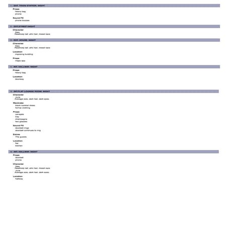 Shot breakdown master list | PDF