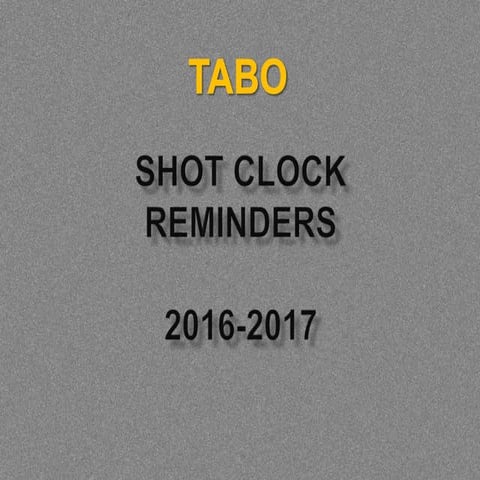 Shot Clock Reminders | PPT