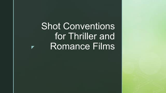 Camera shots and angles for a horror and thriller film | PPTX