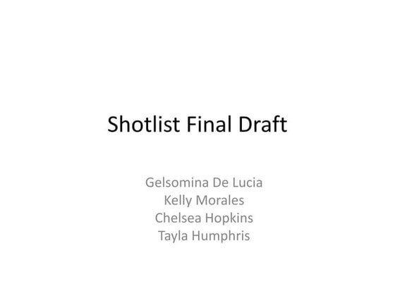Script final draft | PPTX