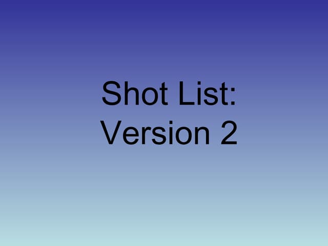 Shot list template | DOCX