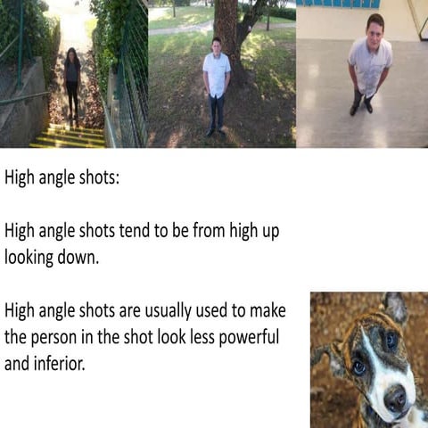 Shots description | PPTX | Cameras and Camcorders | Consumer Electronics