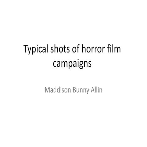 Shot types in horror films | PPTX