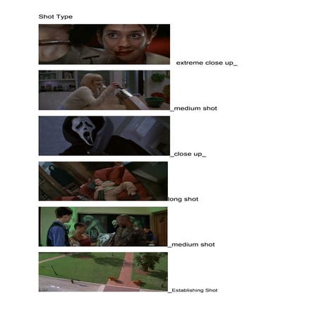 Shot type for scream images | DOC