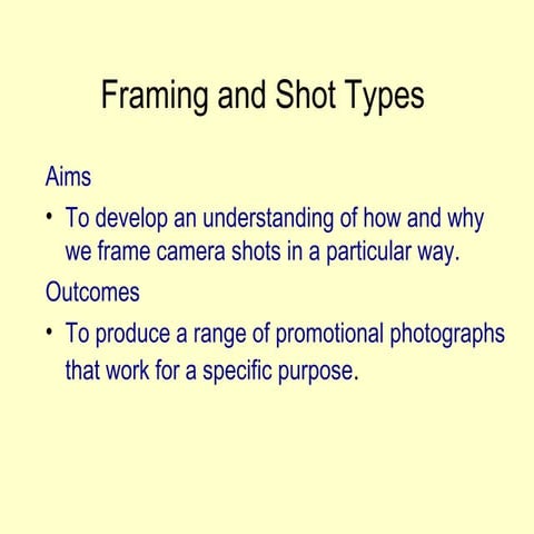 Shot Types:Advertising | PPT