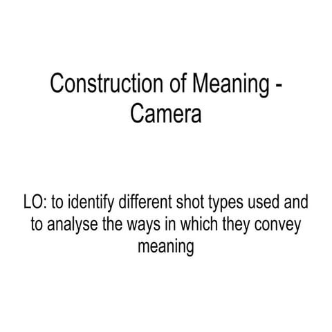 Shot types and meaning | PPT
