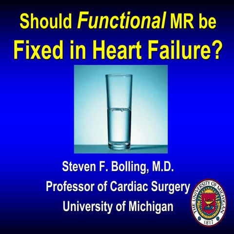 Should functional mr be fixed in heart failure | PDF
