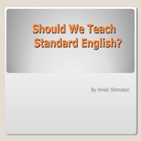 Standard english | PPT