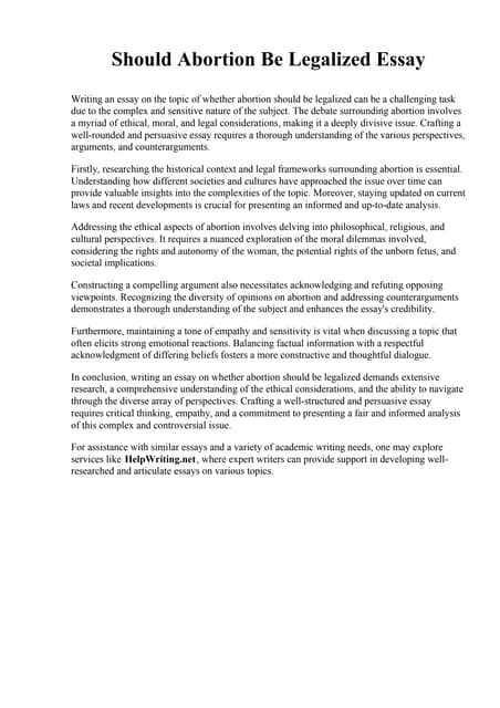 Argumentative Essay Example On Abortion.pdf