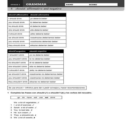 Should affirmative and negative (stage 3) | PDF