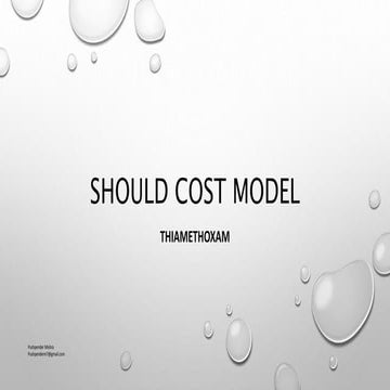 Should cost model Analysis of Thiamethoxam | PPT