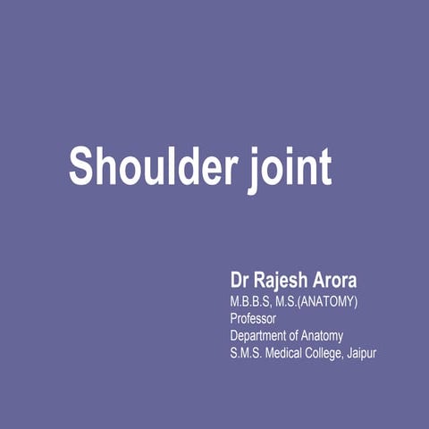 Shoulder anatomy | PPT