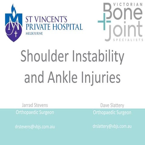 Shoulder and ankle instability | PPTX