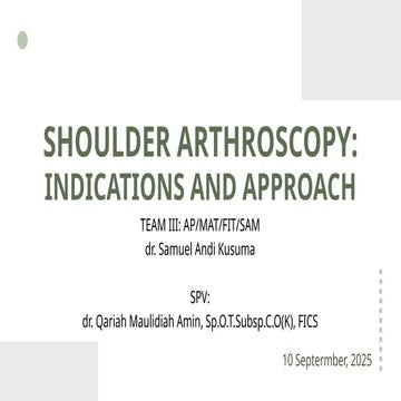Shoulder Arthroscopy_Indication and Approach.pptx