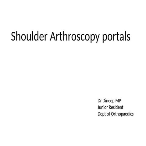 Shoulder arthroscopy portals presentation.pptx