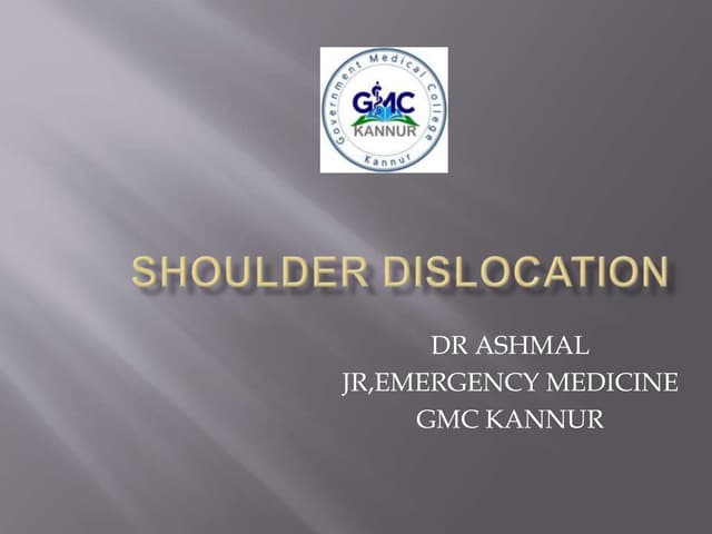 Shoulder Dislocation | PPT
