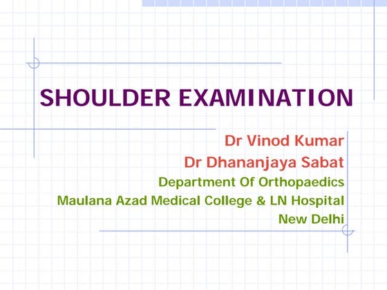 Shoulder examination ppt | PPTX | Death, Injury, or Military Conflict ...
