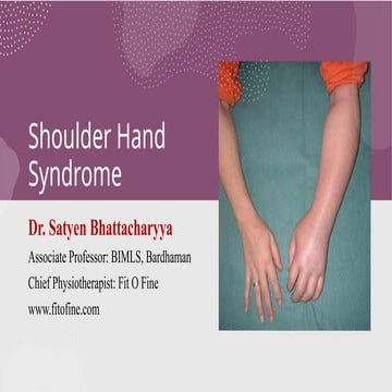 shoulder hand syndrome physiotherapy.pptx