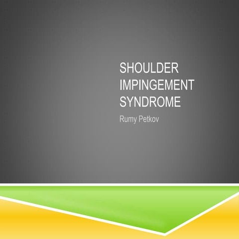Shoulder Impingement Evidence Based Case Study | PPTX