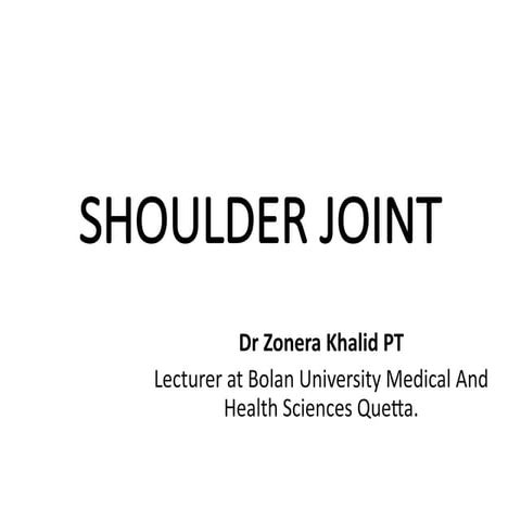 Shoulder Palpation Technique for Shoulder Muscles | PPTX