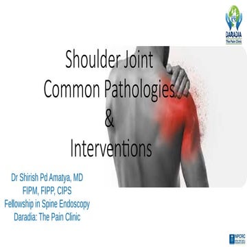 Shoulder Joint Common Pathologies & Interventions | Dr Shirish Amatya ...