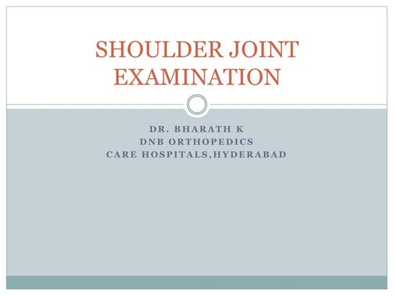 Shoulder examination ppt | PPTX | Death, Injury, or Military Conflict ...