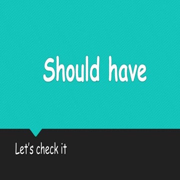 Should have and should not have | PPTX