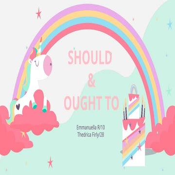 should ought to The difference of modal verbs | PPT