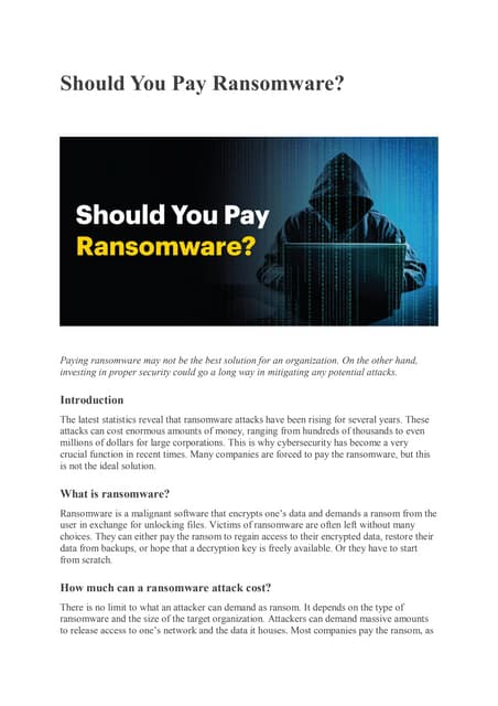 What is Ransomware | PPT