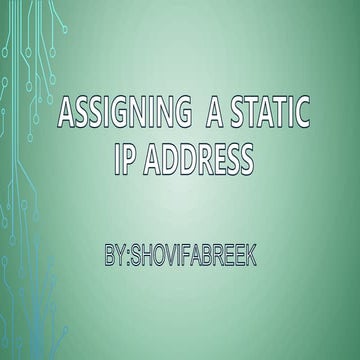 Assigning IP Address | PPTX