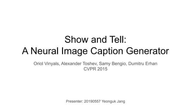 image caption generation using deep learning | PPTX