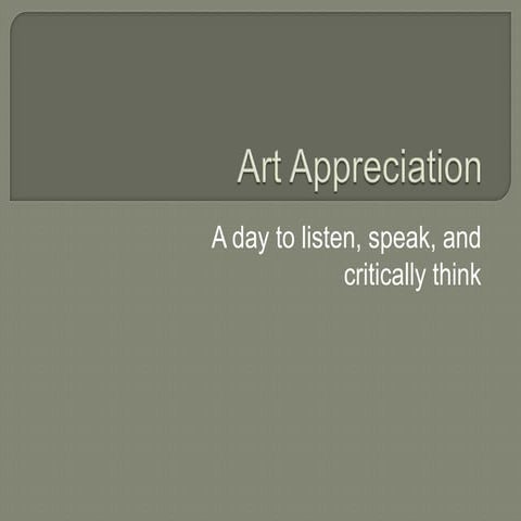Art Appreciation | PPT