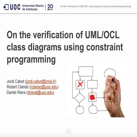 On The Verification Of Umlocl Class Diagrams Using Constraint Programming Ppt