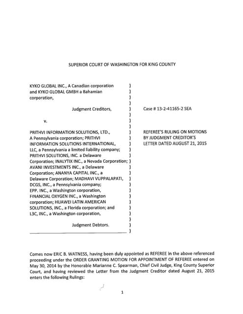 Order of contempt and order for issuance of civil bench warrant against ...
