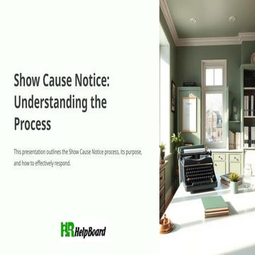 Show Cause Notice Meaning, Show Cause Letter | PPTX