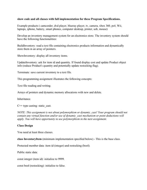 show code and all classes with full implementation for these Program S.pdf show code and all classes with full implementation for these Program S.pdf
