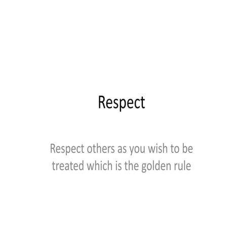 Show me respect | PPT