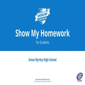 Show My Homework Presentation for Students | PPTX