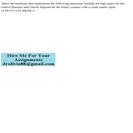 Show the hardware that implements the following statement. Include th.pdf
