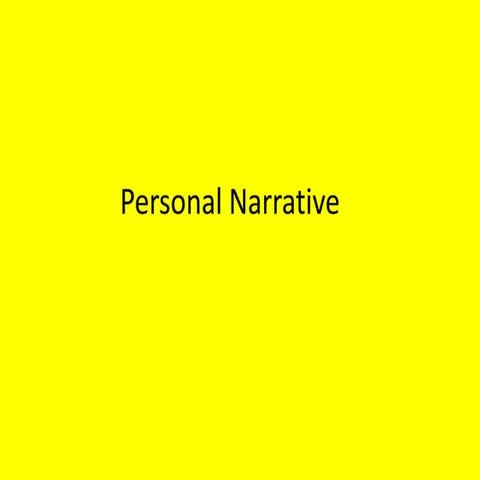Show vs. tell for personal narrative | PPTX