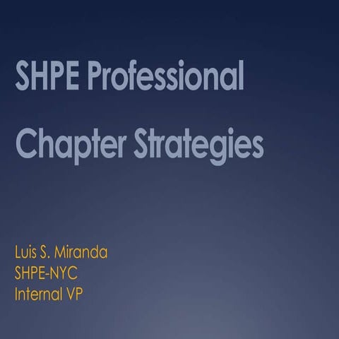SHPE 101 Presentation | PPT